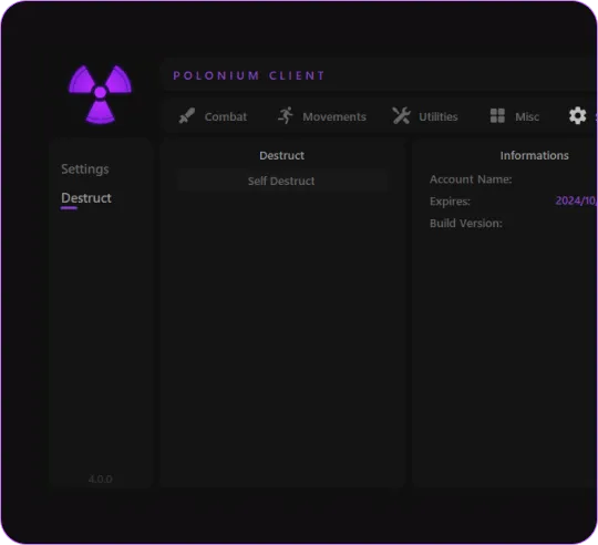 Polonium Client | the best Minecraft external client.